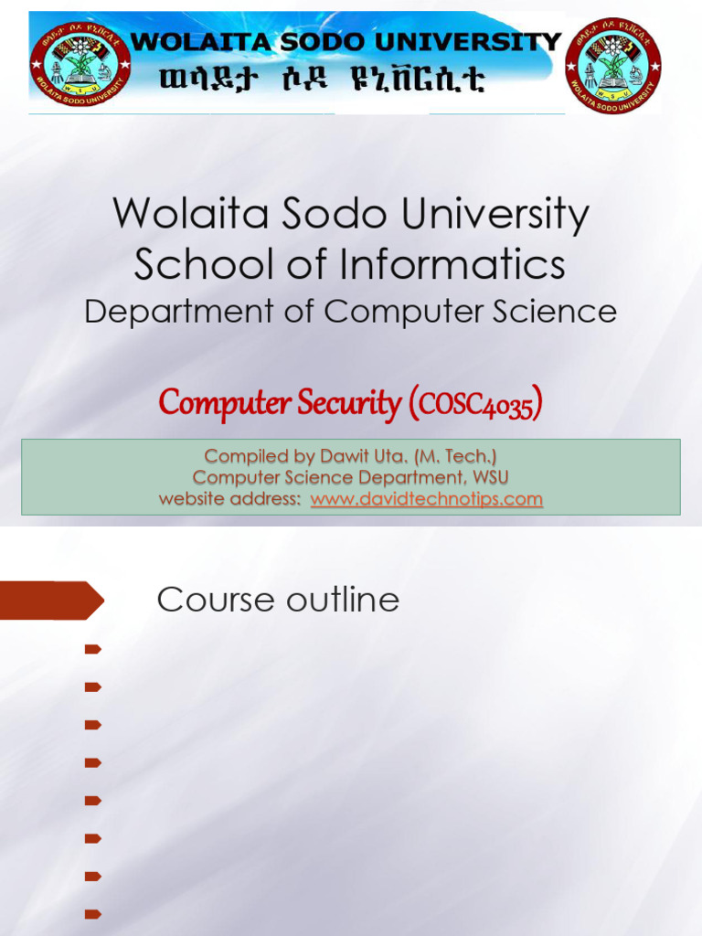 Computer Security Chapter I (1) | PDF | Security | Computer Security