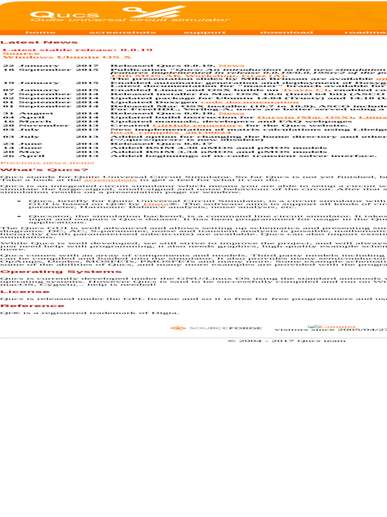 QUCS - Quite Universal Circuit Simulator | PDF | System Software | Software