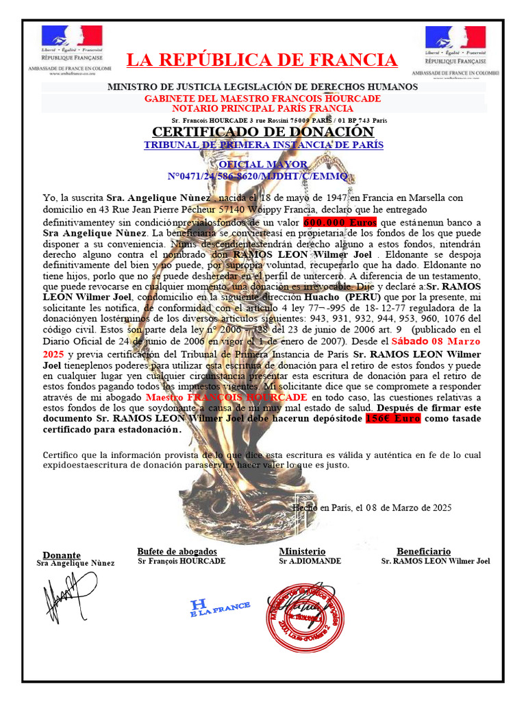 Certificado de Sr. RAMOS LEON Wilmer Joel | PDF | Justicia | Crimen y violencia