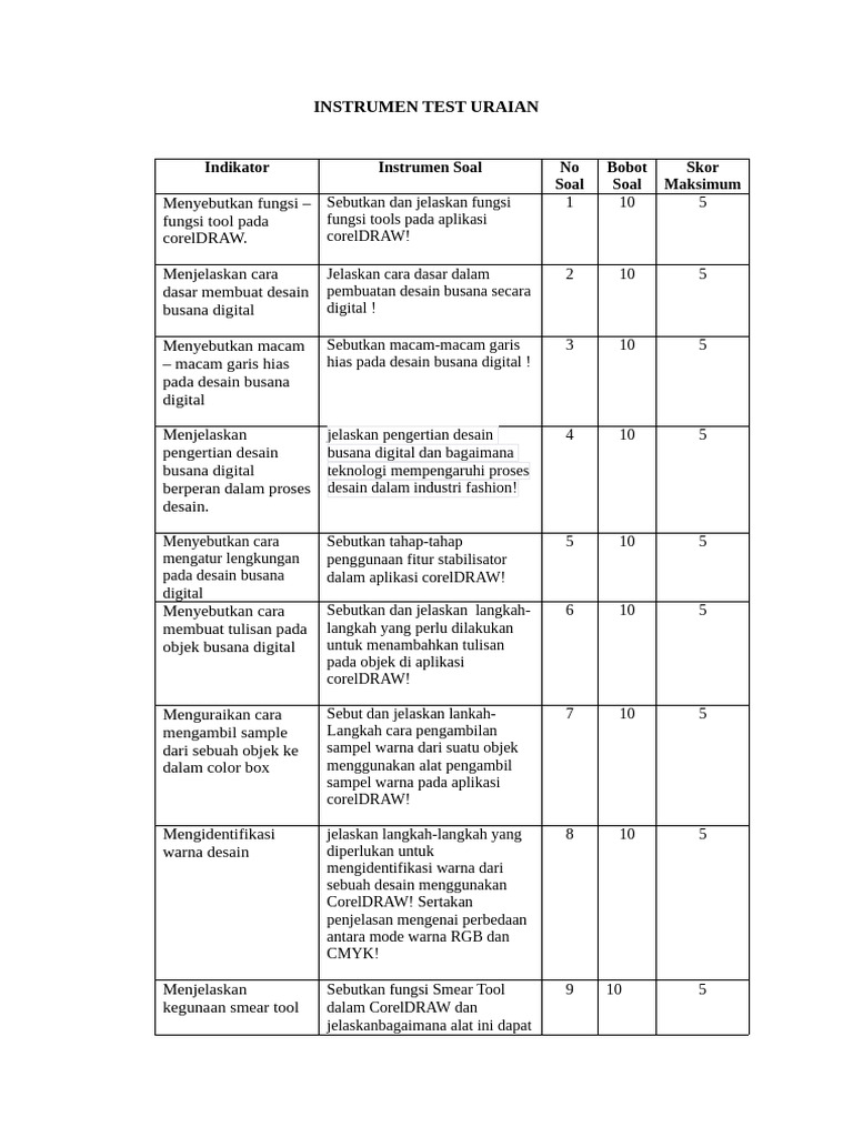 INSTRUMENt Test | PDF