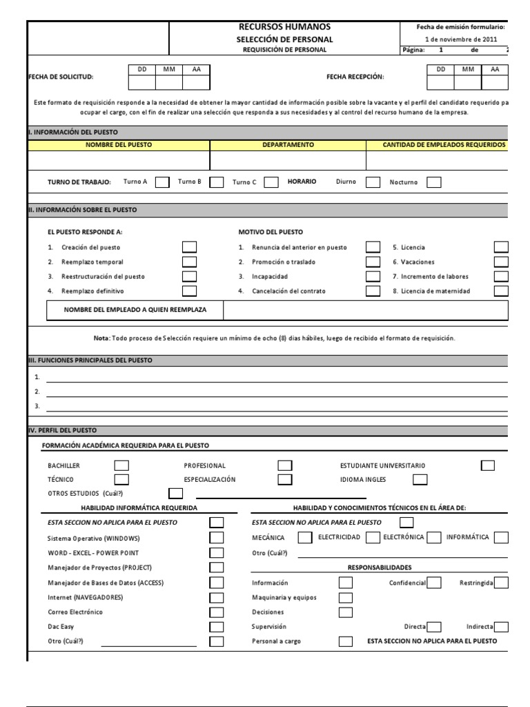 Requisicion de Personal