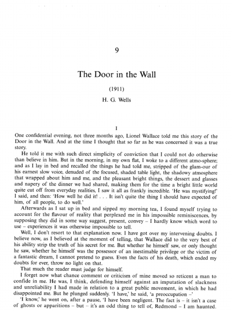 9 - The Door in The Wall | PDF
