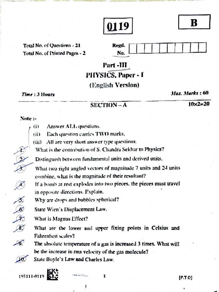 1st Year Physics Model Paper 2025 | PDF | Velocity | Acceleration