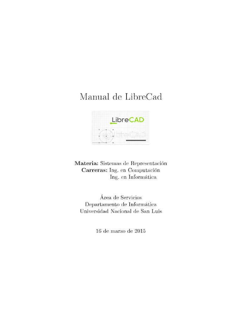 Manual de LibreCad - Guía para Ingeniería y Diseño CAD | PDF