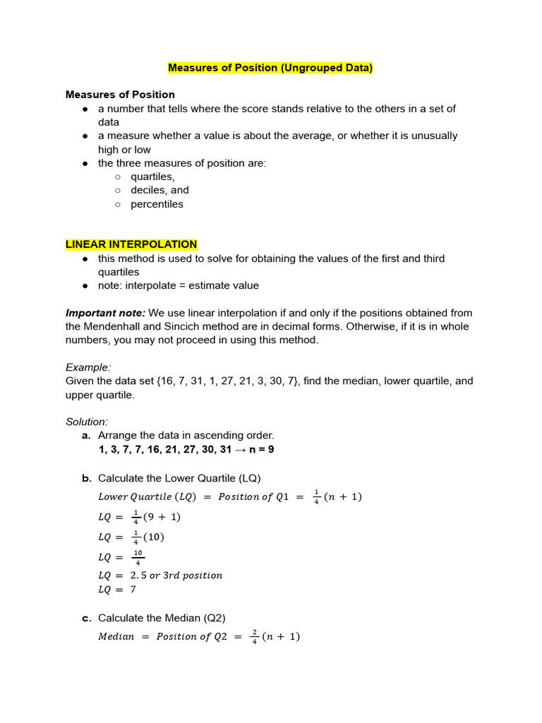 Lecture-Notes-MCP-Ungrouped-Quartiles-Linear-Interpolation-Method | PDF ...