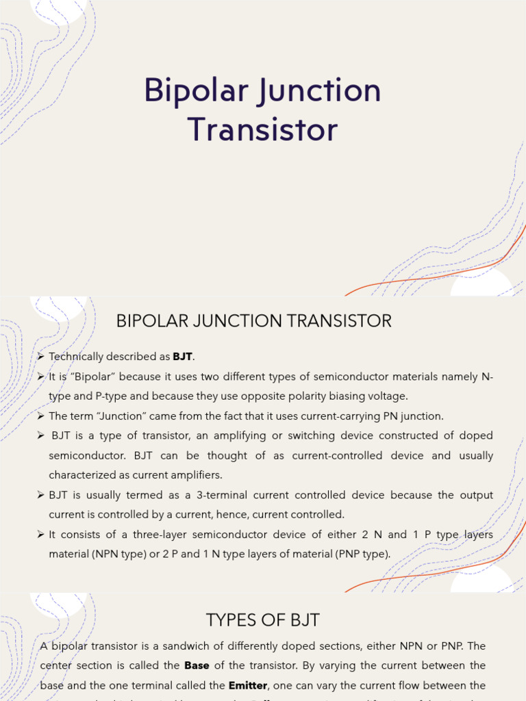 Bipolar Junction Transistor | PDF | Bipolar Junction Transistor | Amplifier