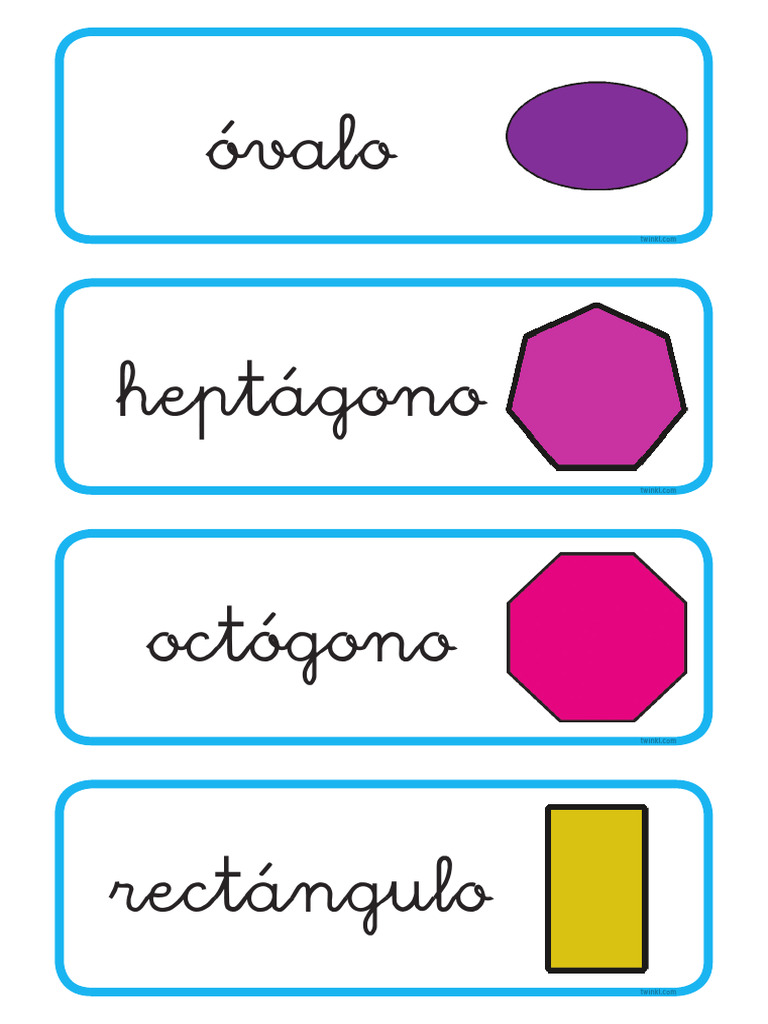 Es t n 1393 Las Figuras Geometricas Planas Tarjetas de Vocabulario | PDF