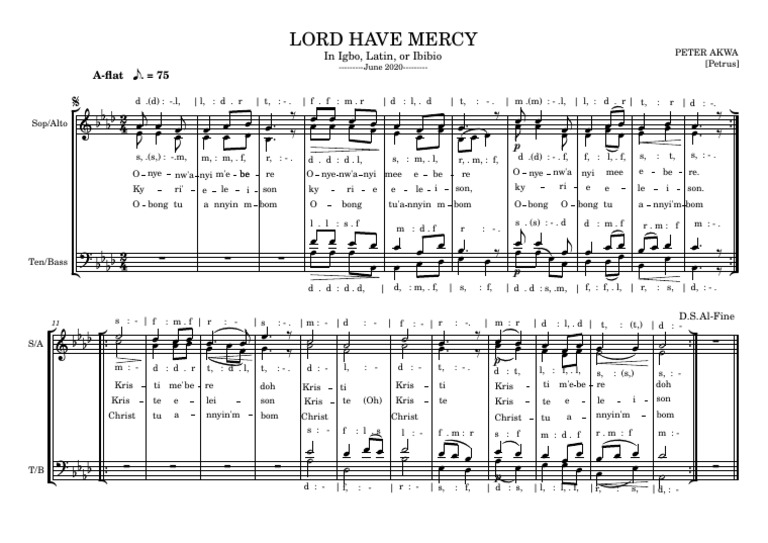 LORD HAVE MERCY [IG,LA,IB]-Petrus | PDF