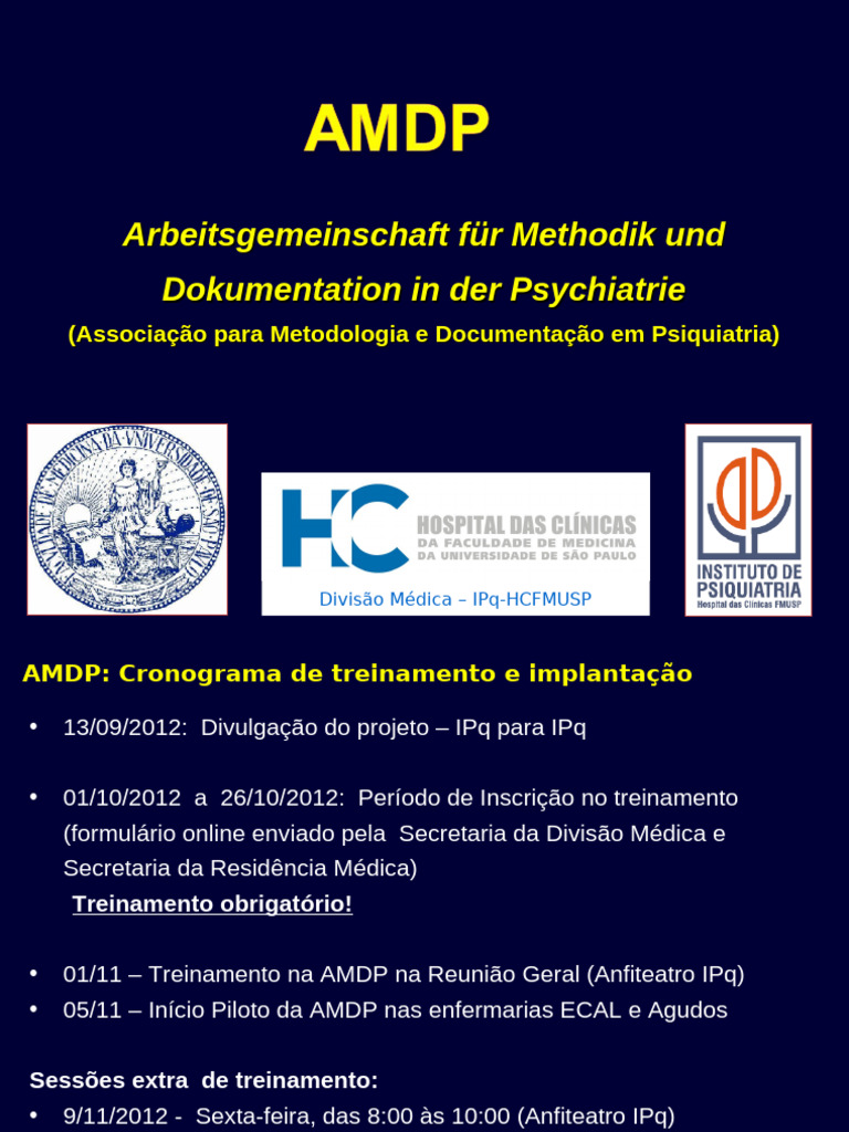 AMDP TradCompl | PDF | Consciência | Psicopatologia