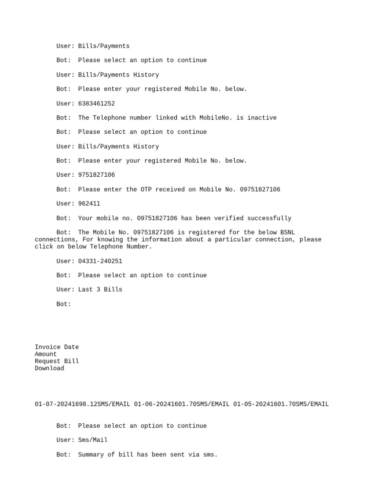 Bot Conversation | PDF