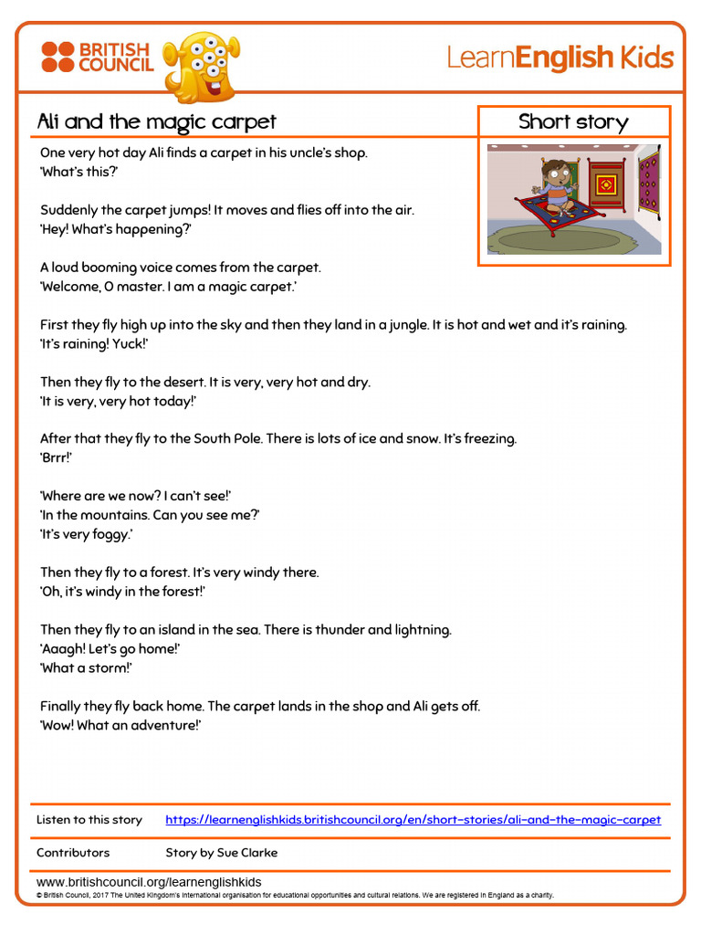 Ali's Adventure on the Magic Carpet | PDF