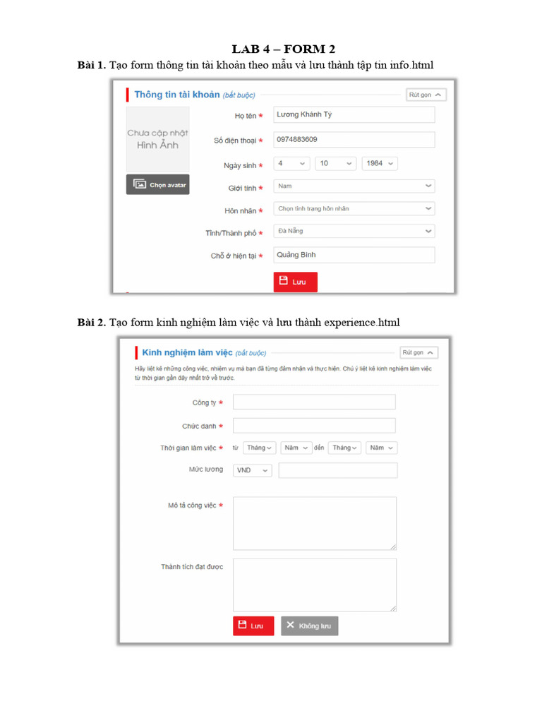Lab 4 - Form 2 | PDF