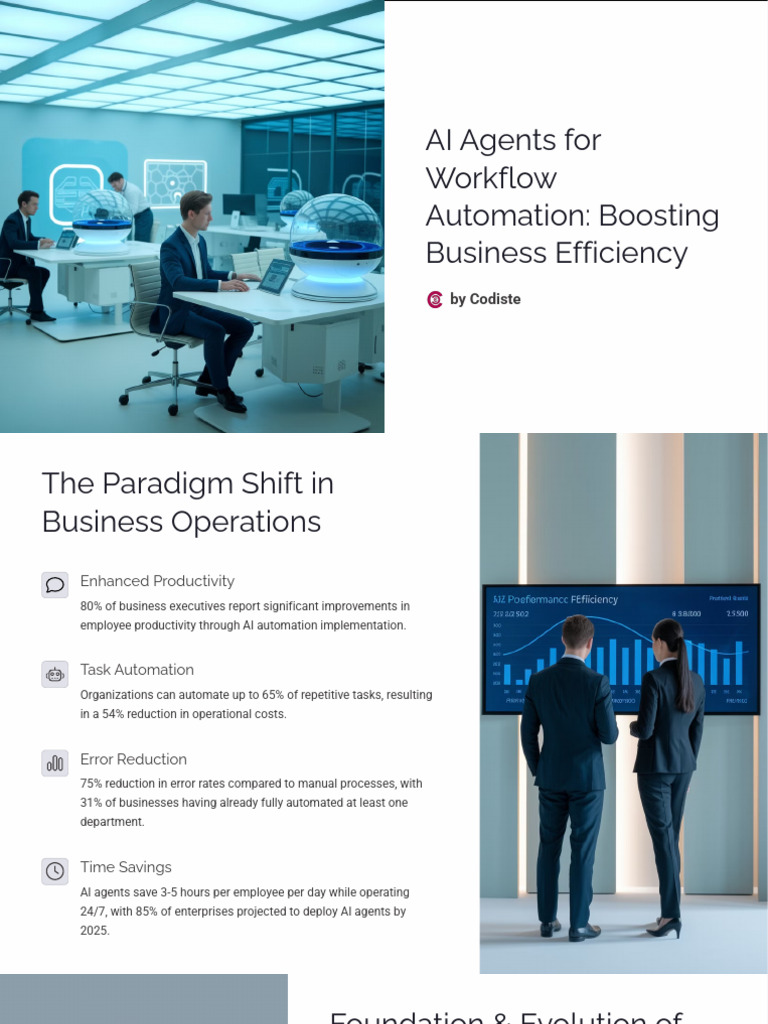 Ai Agents For Workflow Automation Boosting Business Efficiency Pdf Artificial Intelligence