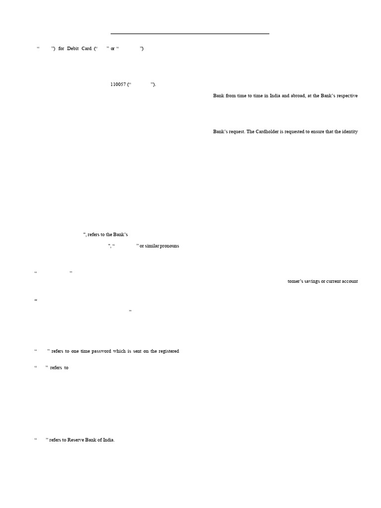 Unity Bank Debit Card t Nc | PDF | Debit Card | Visa Inc.