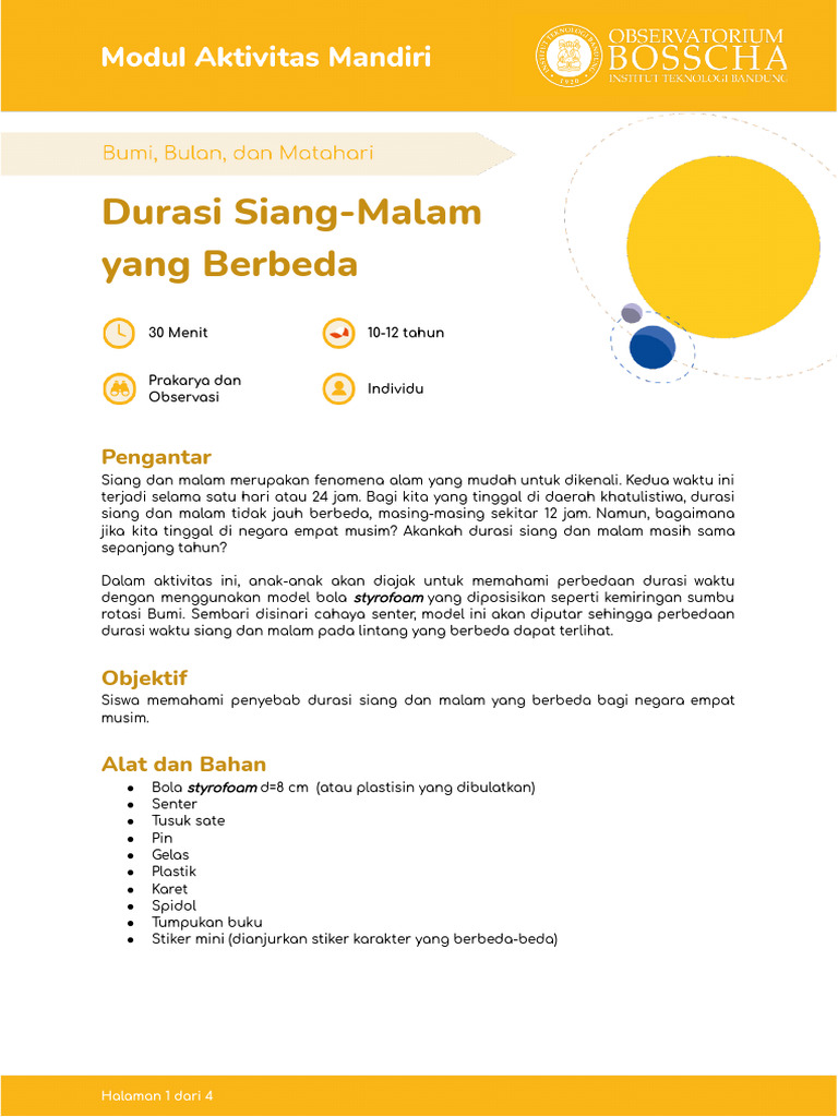 Durasi Siang-Malam Yang Berbeda | PDF