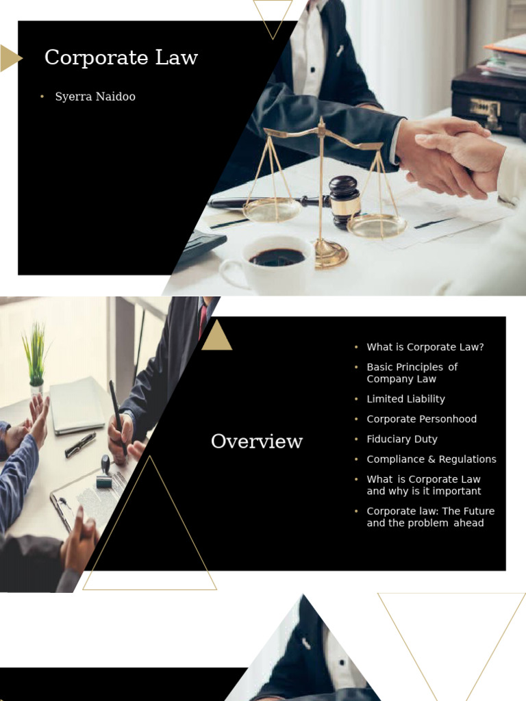 Corporate Law Overview and Principles | PDF