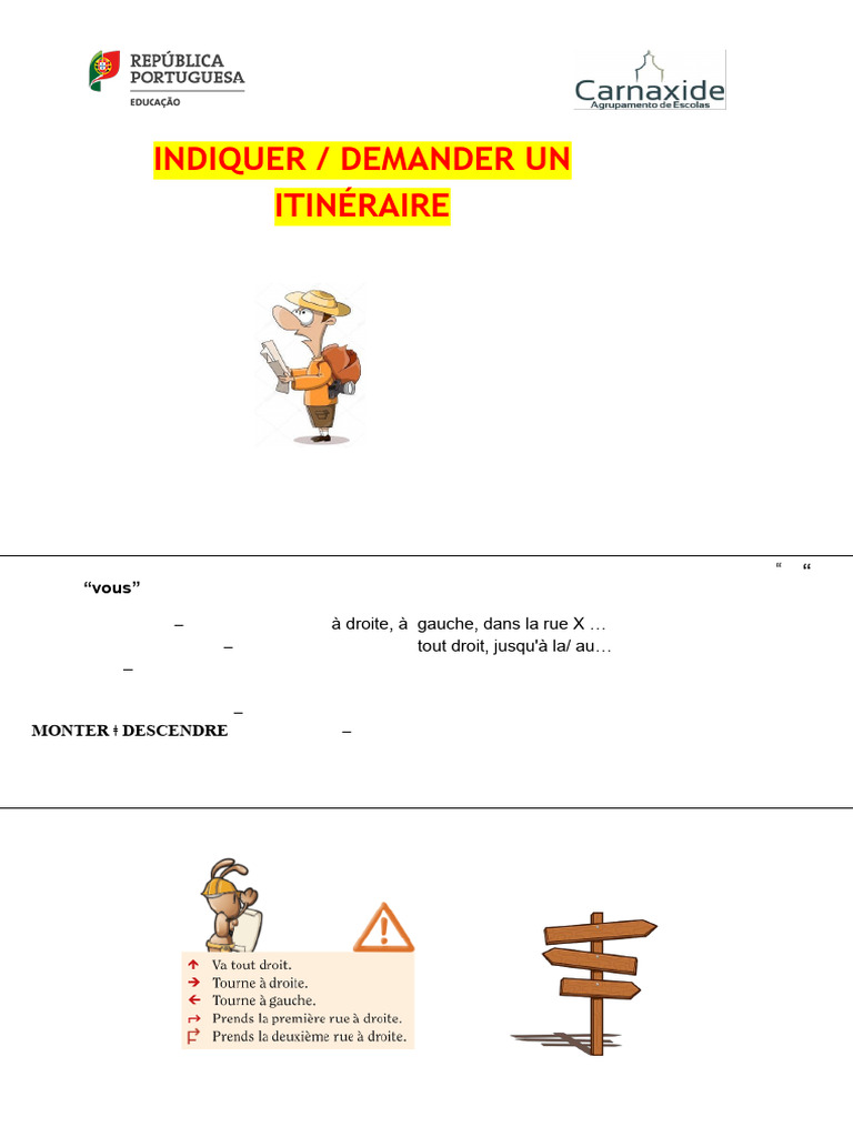 Fiche Informative - Indiquer Un Itineraire | PDF