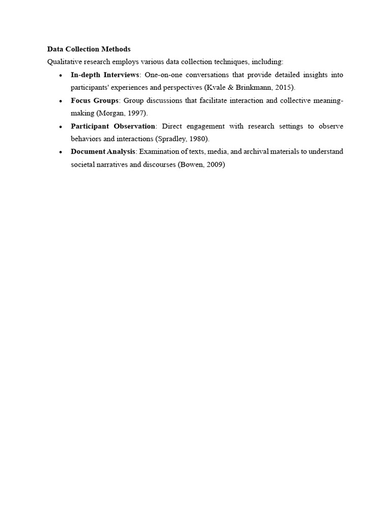Data Collection Methods | PDF