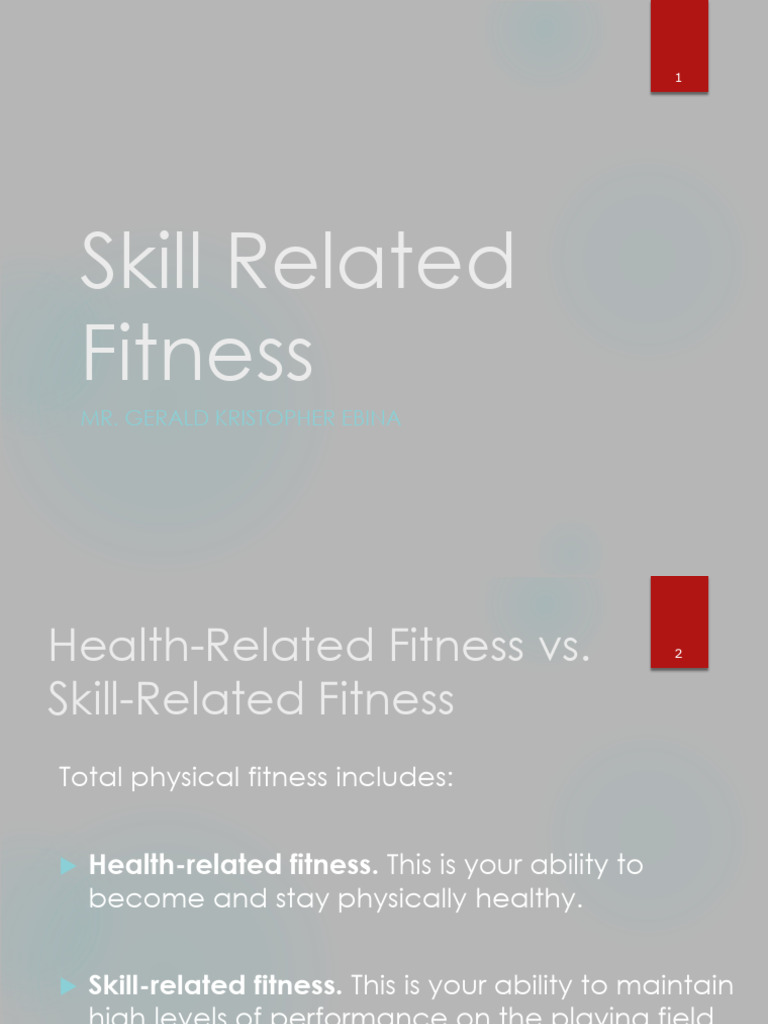 Physical Fitness Skill Related Parameters | PDF | Physical Fitness ...