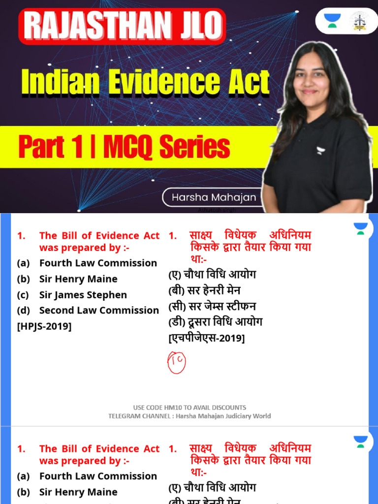 Indian Evidence 1-300 | PDF