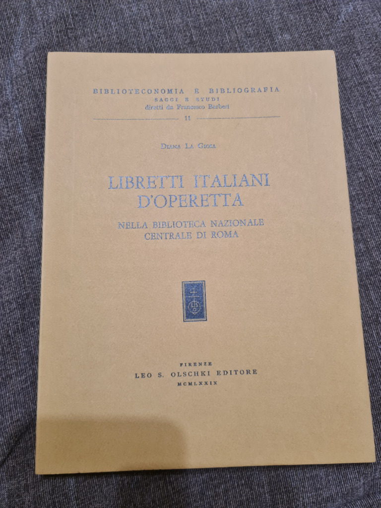 I Libretti Italiani D'operetta Nella Biblioteca Nazionale Di Roma | PDF