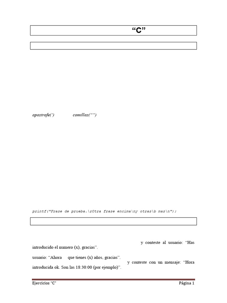 Ejercicios C | PDF | Pi | Matemática Elemental
