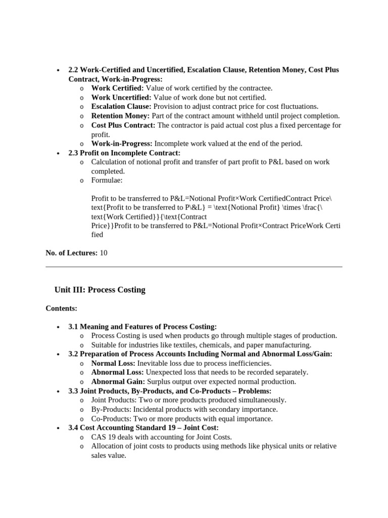 Cost and Works Accounting | PDF