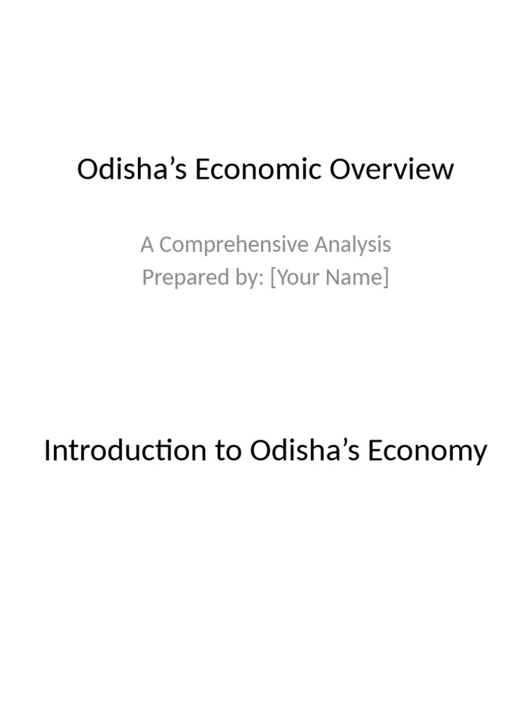 Odisha Economic Overview | PDF | Infrastructure | Economies