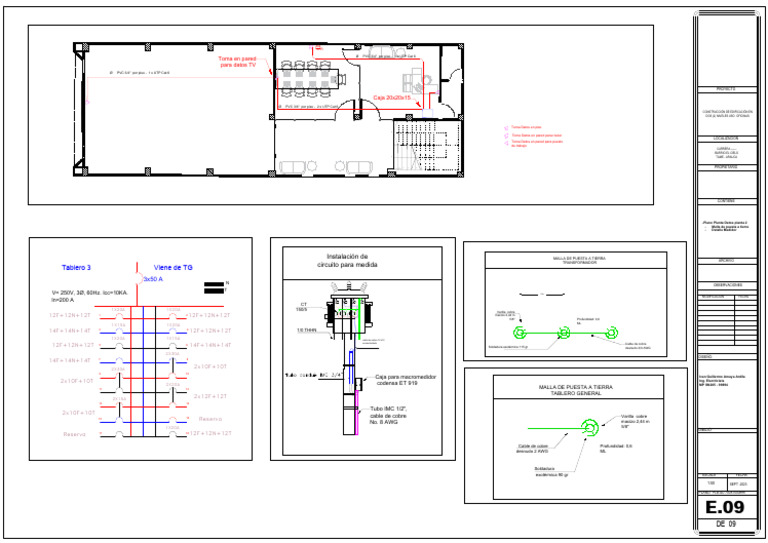 Tablero 3 Viene de TG: Instalación de Circuito para Medida | PDF | Cableado eléctrico ...