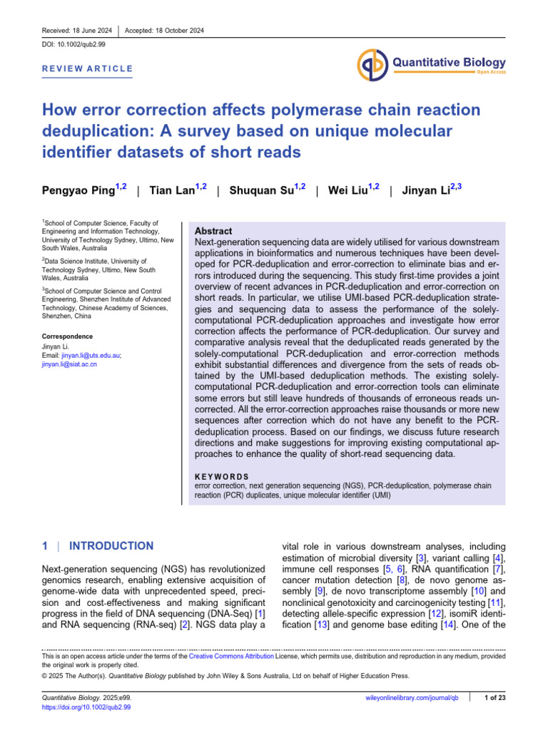 How_error_correction_affects_polymerase_chain_reac | PDF | Dna ...