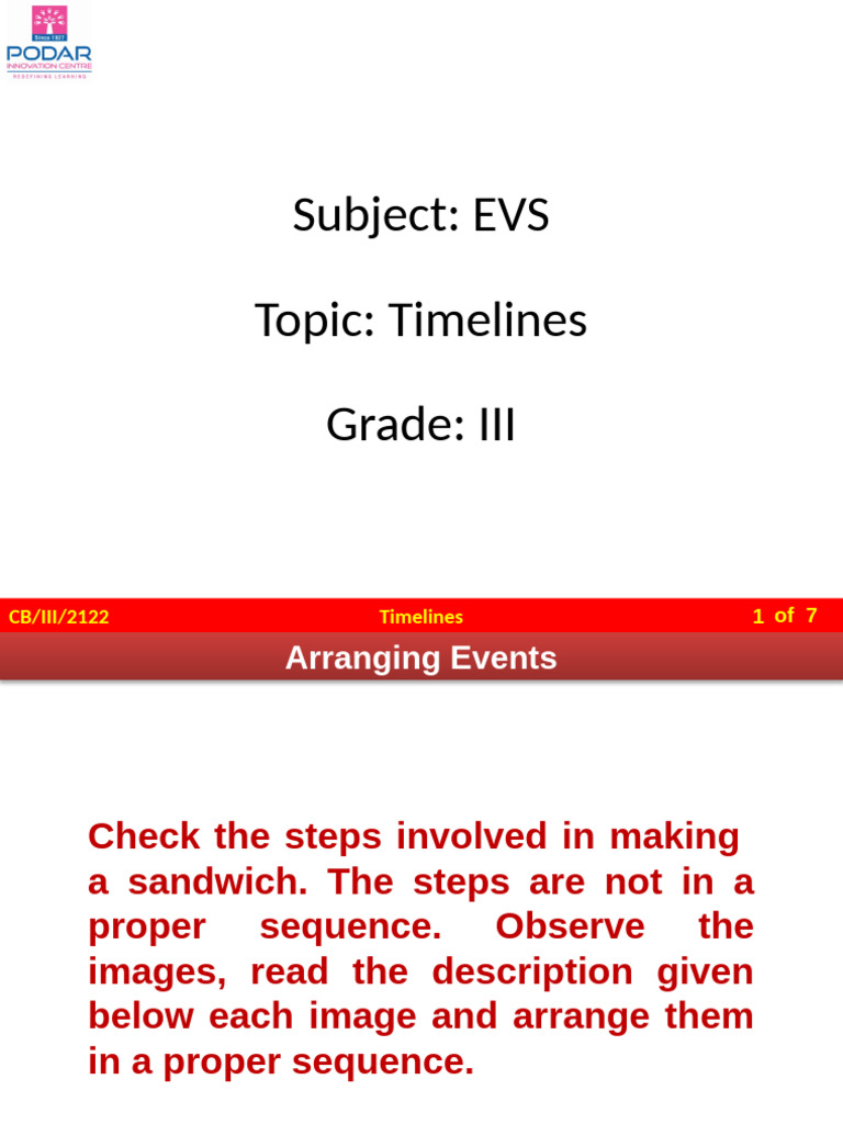 Timelines for Grade III Activities | PDF | Convenience Food | Bread Dishes