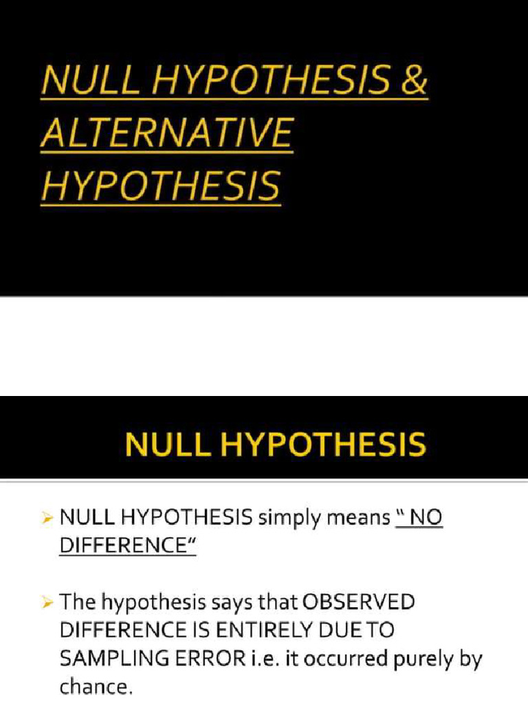 Lesson 9 Null Hypothesis | PDF