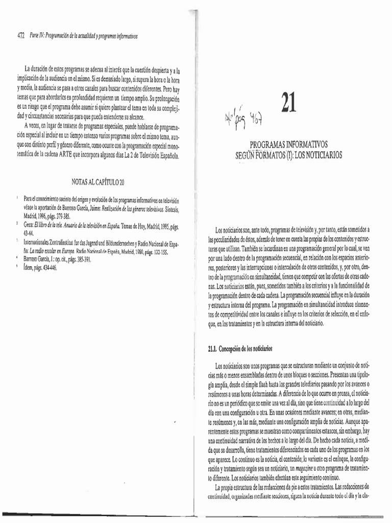 Programas Informativos Segãºn Formatos - Los Noticiarios-1 | PDF