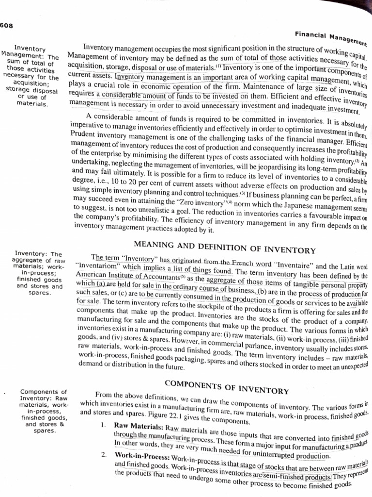 Unit.4.Inventory Management | PDF | Inventory | Capital (Economics)