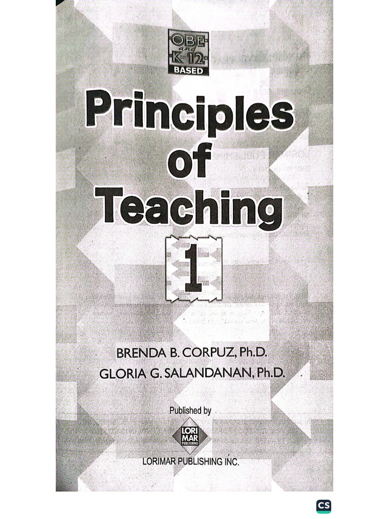 Principles of Teaching 1 by Corpuz & Salandanan | PDF