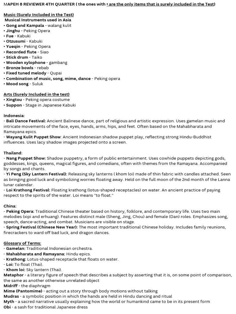 Mapeh 8 Q4 - Semi-Finals Reviewer | PDF | Tobacco Smoking | Addiction