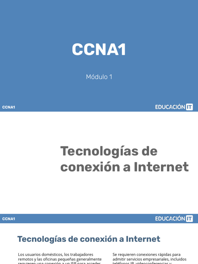 Tecnologias de Conexion A Internet | PDF | Línea de abonado digital ...