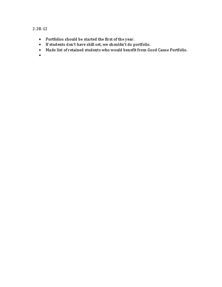 Starting Good Cause Portfolios for Students | PDF | Career & Growth