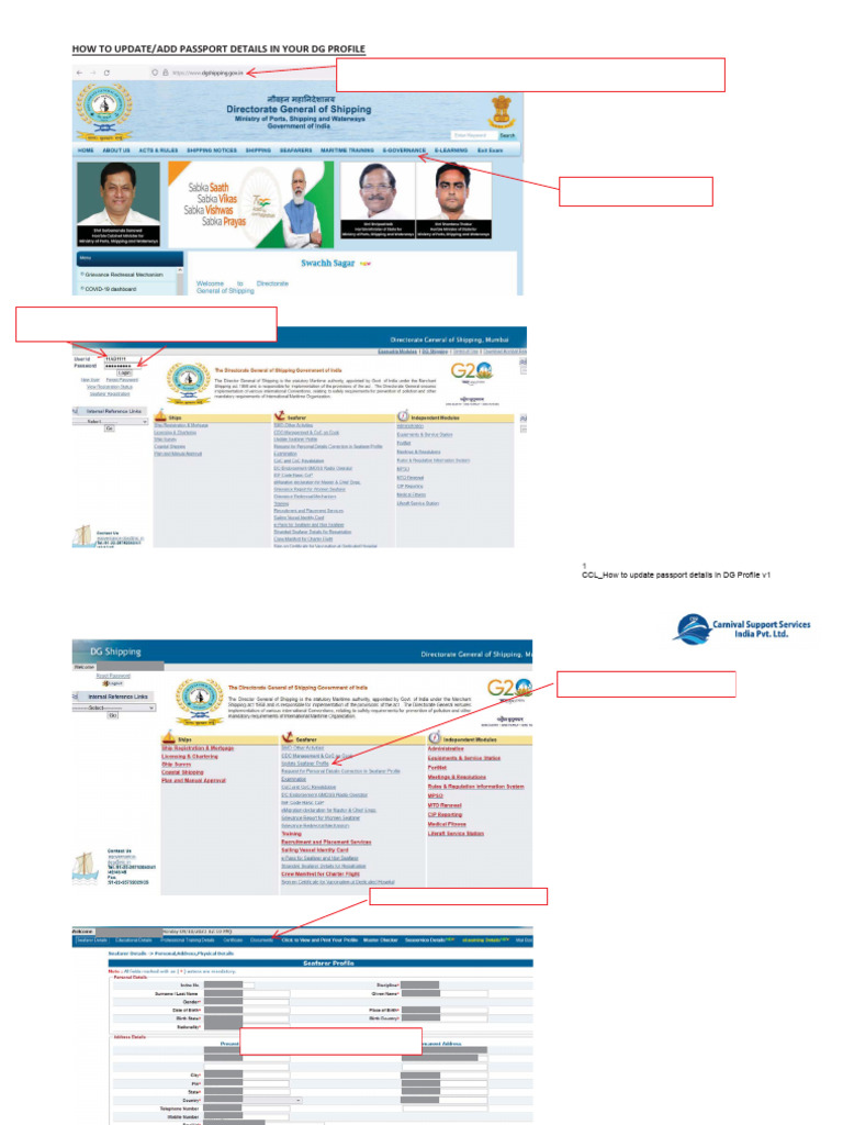 How To Update Passport Details in DG Profile - Final - CCL | PDF
