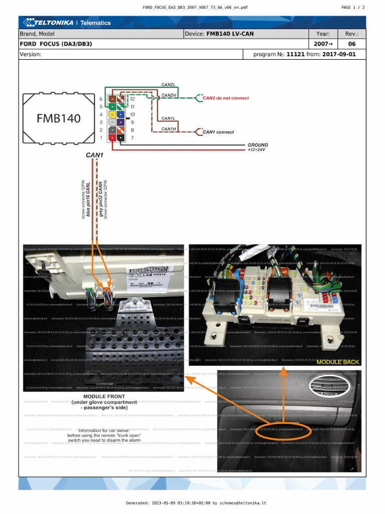 Ford Focus Da3 Db3 2007 En | PDF