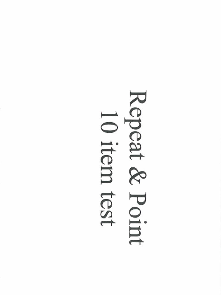 Scanned Repeat and Point | PDF
