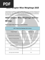 Grade 10 Science Weightage 2025 Selected Chapters | PDF
