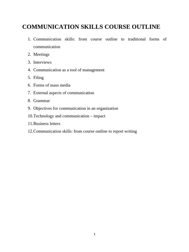 Communication Skills Notes. | PDF | Communication | Nonverbal Communication