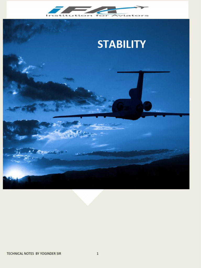 Aircraft Stability Explained: Types & Factors | PDF | Flight Control ...