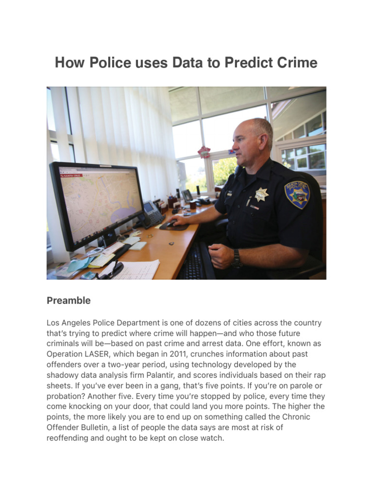 How Police Uses Data To Predict Crime | PDF | Latitude | Police