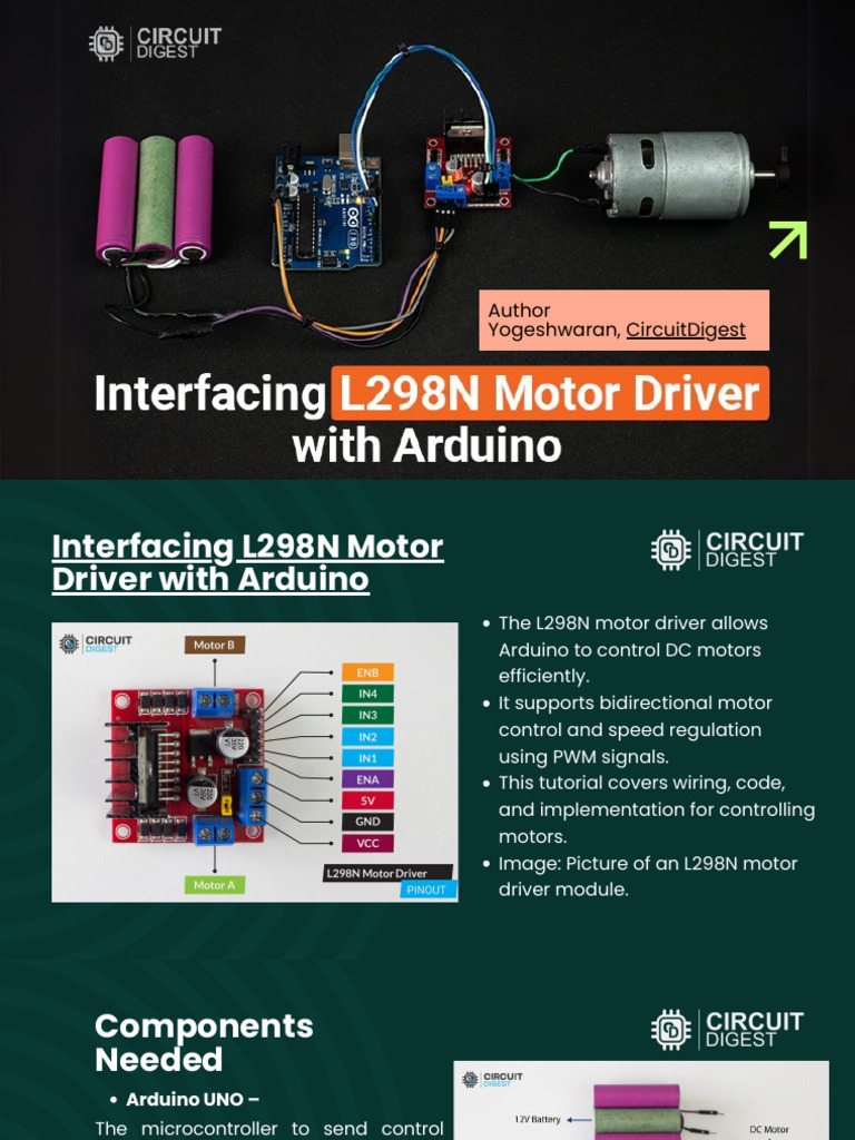 How to Use L298N Motor Driver With Arduino | PDF | Arduino | Robotics