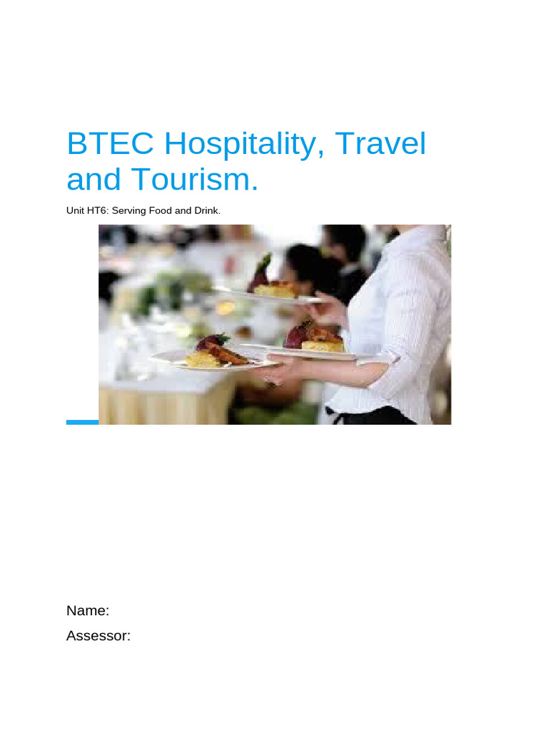 BTEC Level 2 Hospitality: Food Service Skills | PDF