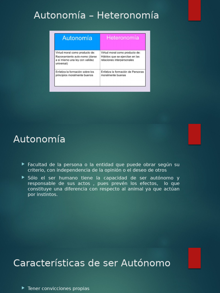 Autonomía y Heteronomía en el Desarrollo Moral | PDF | Autonomía ...