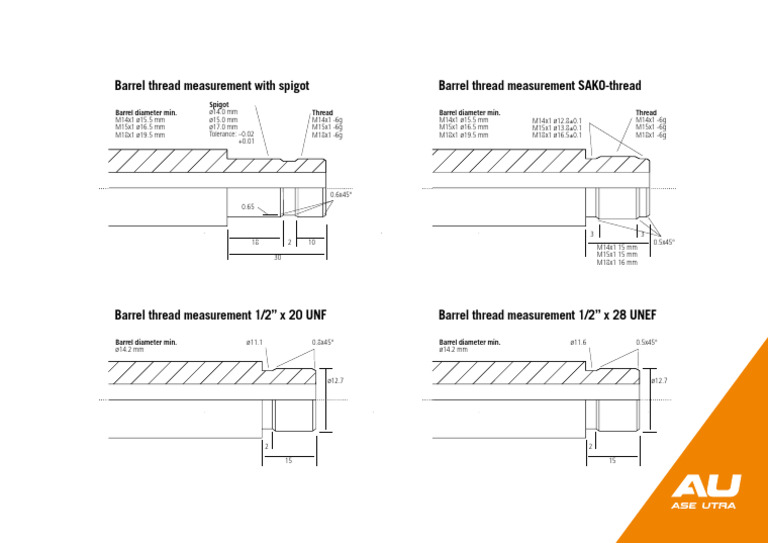 Rifle Barrel Thread Size Guide | PDF