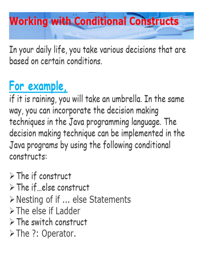 Decision Making Branching Looping Pdf Control Flow Java Programming Language